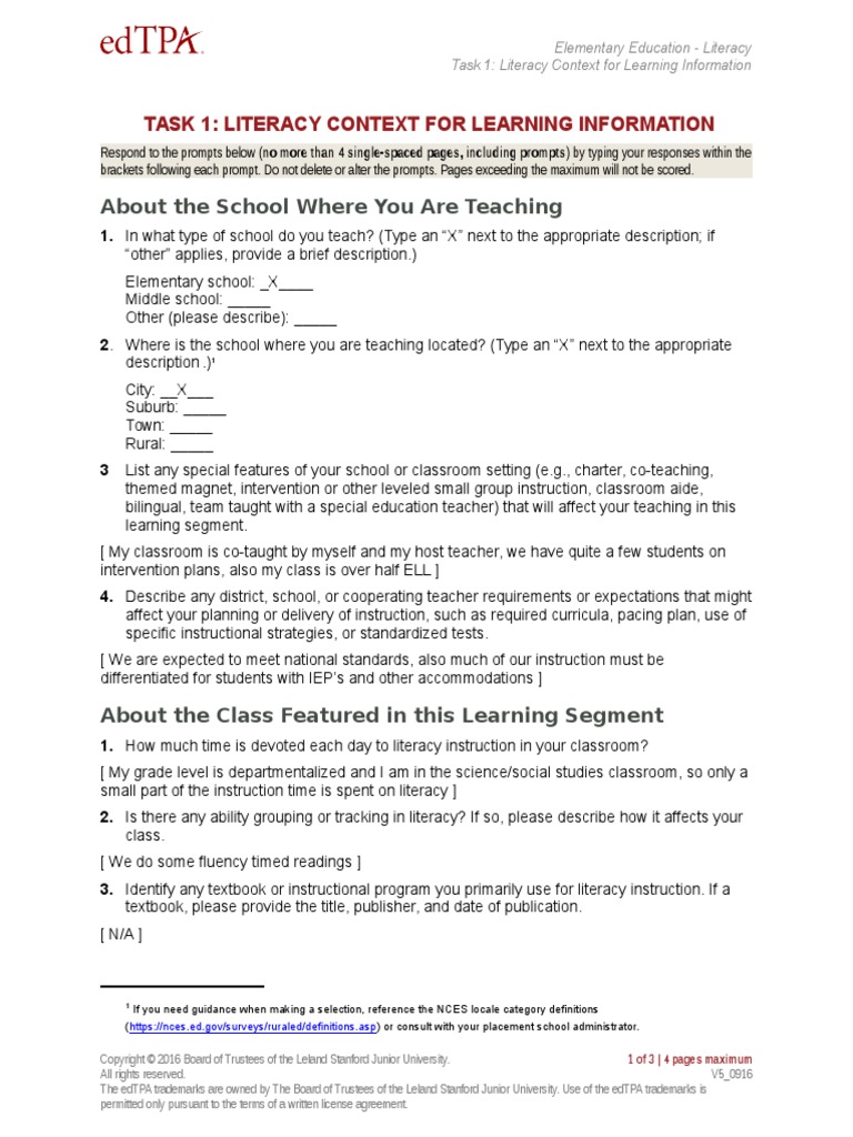 context for learning | Individualized Education Program | Literacy