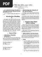 AIP Sample Paper | PDF | Microsoft Word | Page Layout