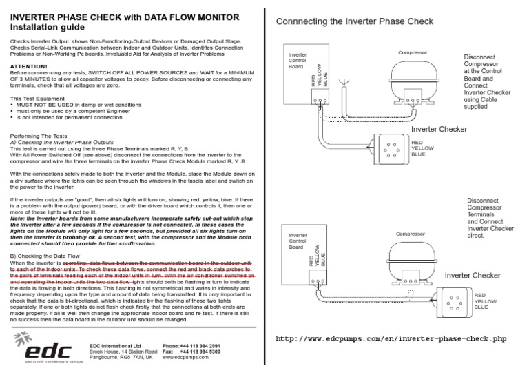 Operating Manual Inverter Phase Check | PDF | Power Inverter | Power ...