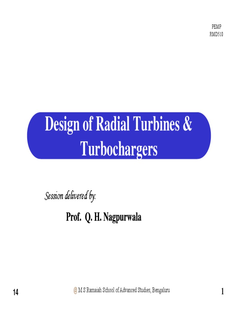 Radial Turbines and Turbocharger | PDF