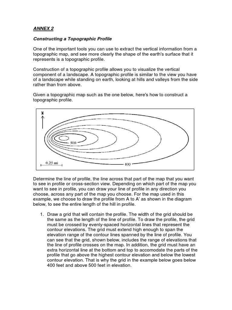 Rules For Topographic Profiles | PDF | Contour Line | Topography