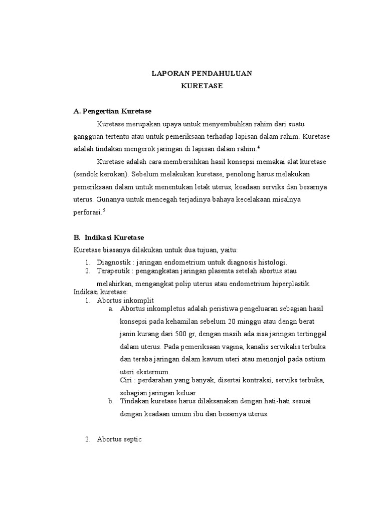 Panduan Lengkap Prosedur Kuretase | PDF