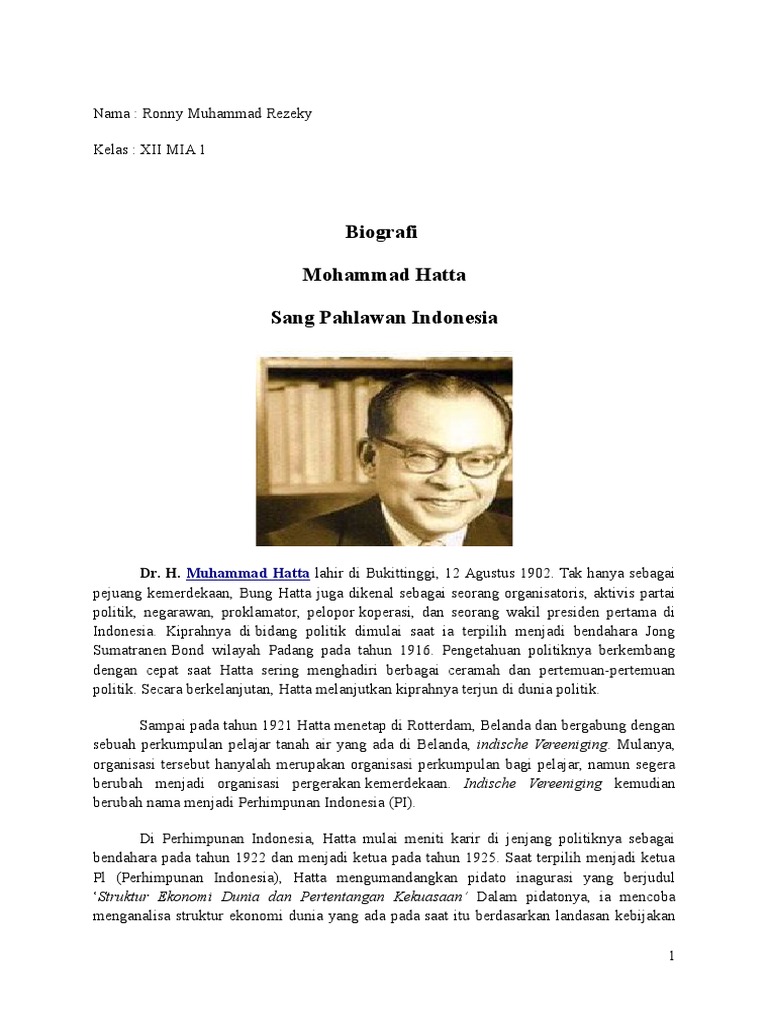 Biografi Muhammad Hatta | PDF