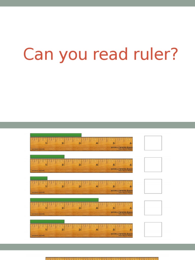Reading Rule | PDF | Inch | Units Of Measurement