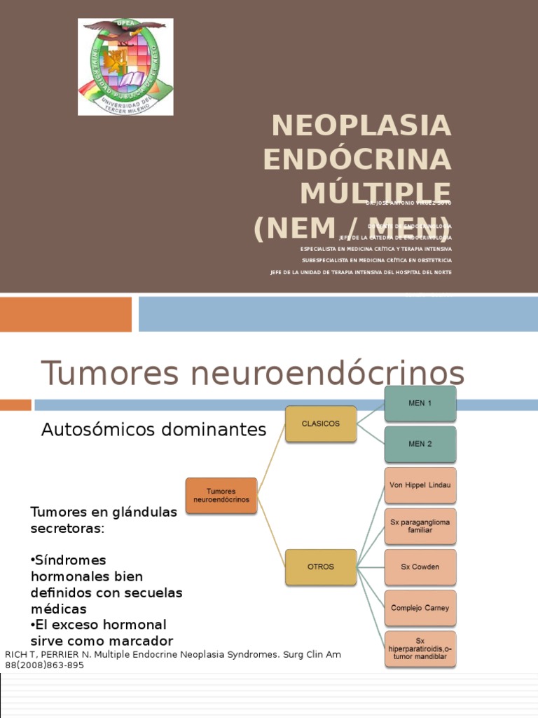 Neoplasia endocrina múltiple: una revisión de los síndromes MEN1 y MEN2 ...