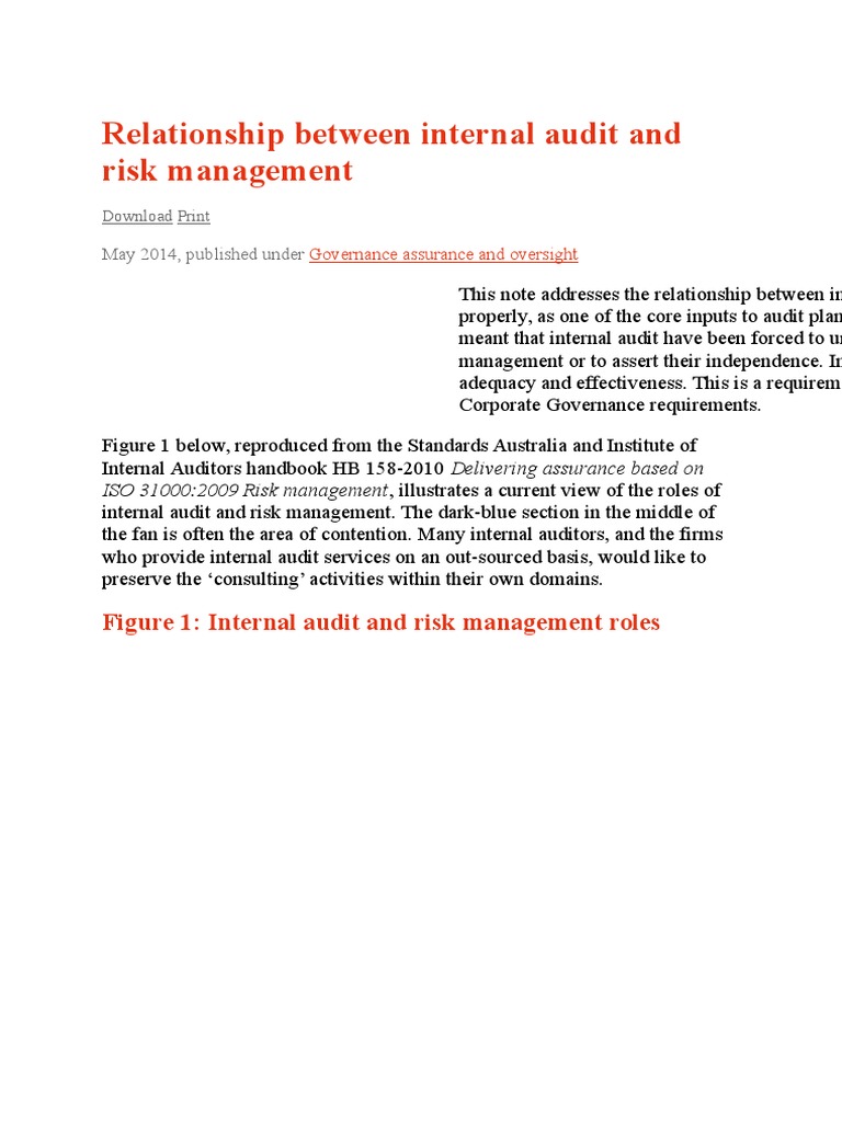 Relationship Between Internal Audit and Risk | Download Free PDF ...