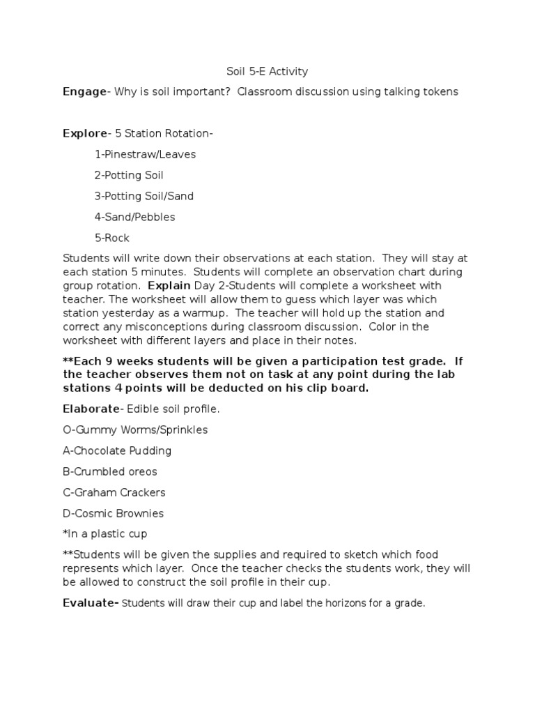 Soil 5e Lesson | PDF