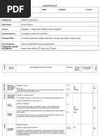 Lesson Plan - Past Continuous Tense | PDF | Lesson Plan | Grammar