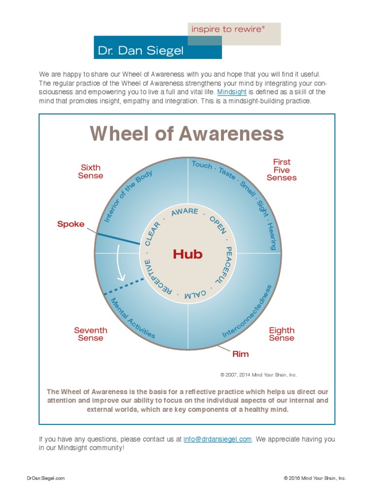 Dan Siegel-Wheel of Awareness Guided Meditation | Awareness | Mind
