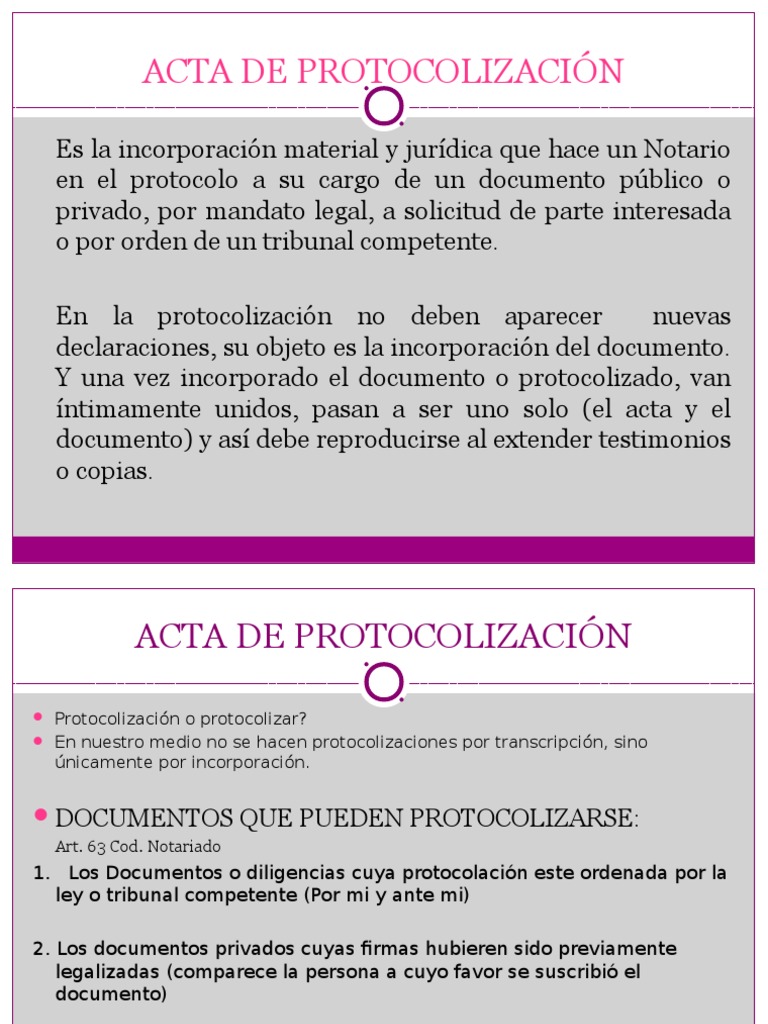 Acta de Protocolizacioìn | PDF | Instituciones sociales | Ciencias sociales