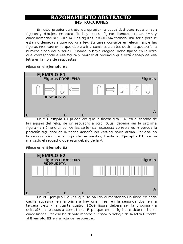 Razonamiento Abstracto | PDF | Hoja | Eje