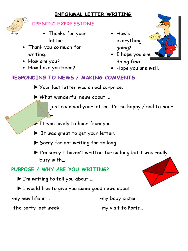 Informal Letter Writing Guide | PDF