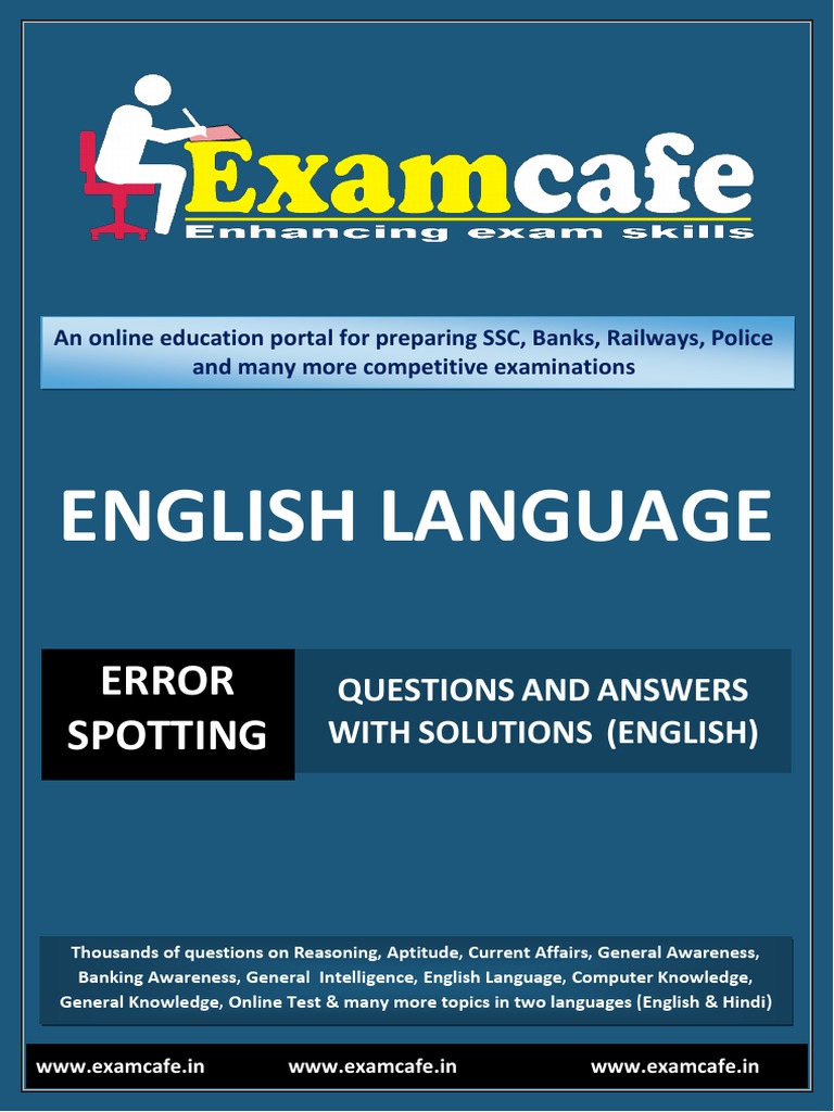Error Spoting - Practice Set 1 | PDF | Grammatical Number | Linguistic ...