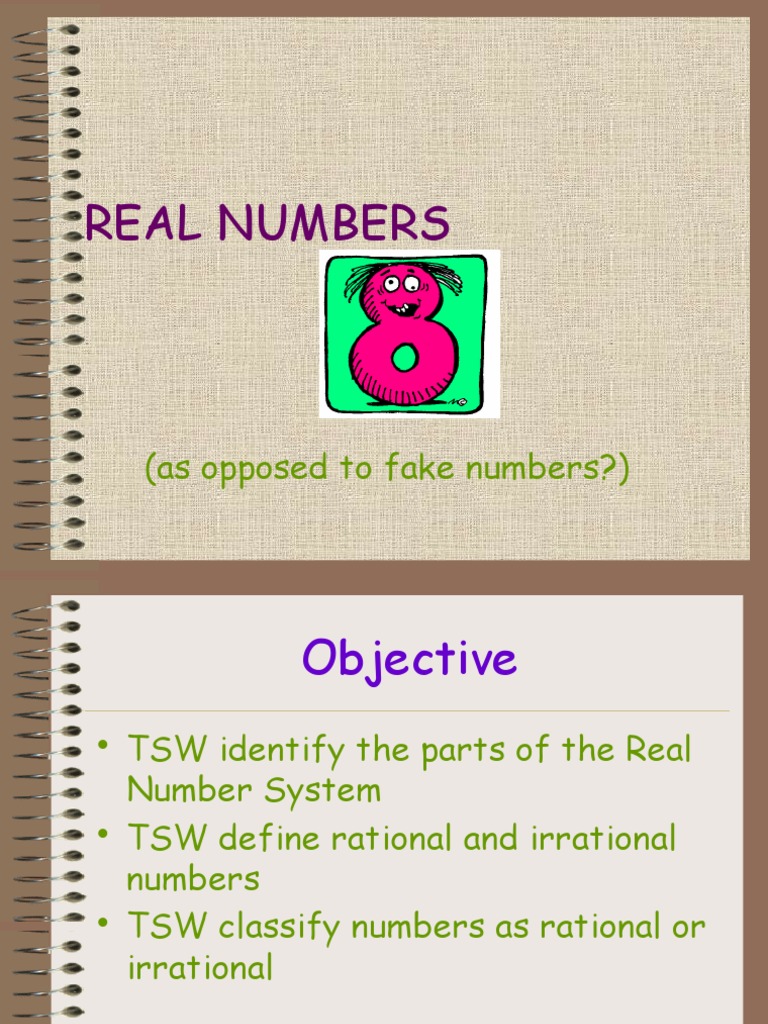 Powerpoint2real Numbers 1 | PDF | Numbers | Fraction (Mathematics)