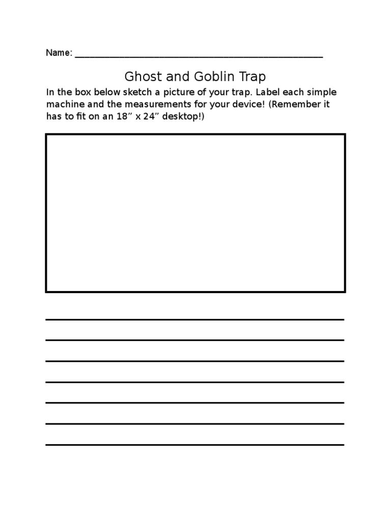 Kids' DIY Ghost Trap Design | PDF | Games & Activities | Computers