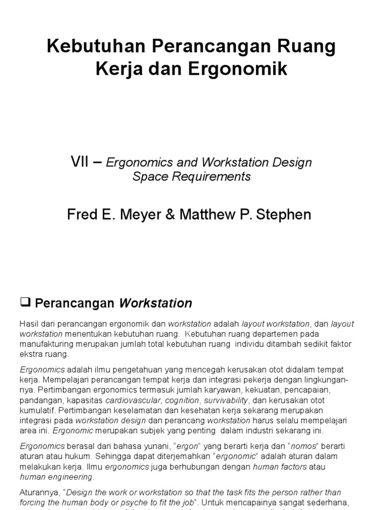 7 Ergonomics & Workstation | PDF