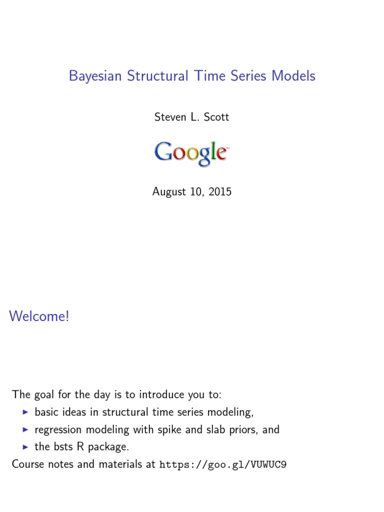 Bayesian Structural Time Series Models Pdf Normal Distribution