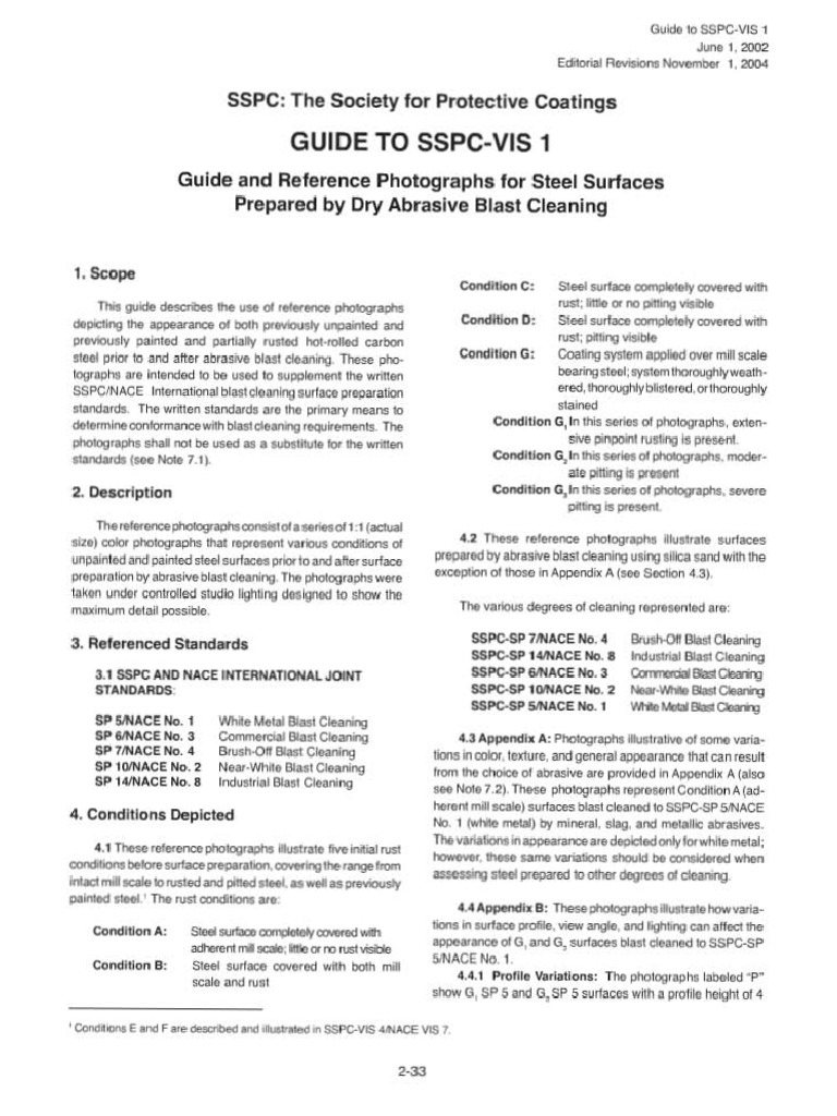 Guide to SSPC-VIS 1 Standards | PDF | Violence