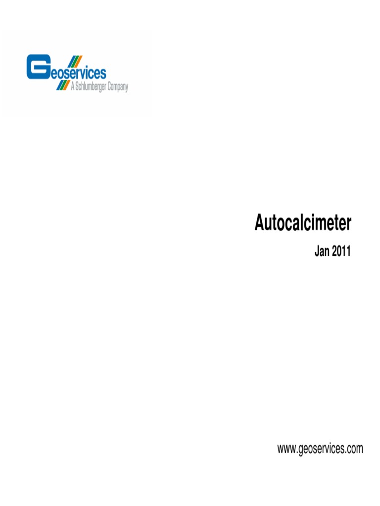 FML0051 Autocalcimeter PDF | PDF | Carbon Dioxide | Hydrochloric Acid