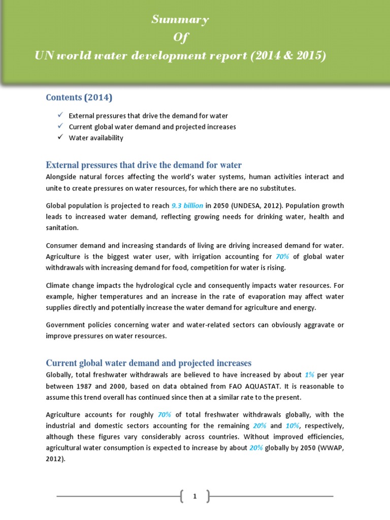 Ezat Un Report | PDF | Water Resources | Economic Growth