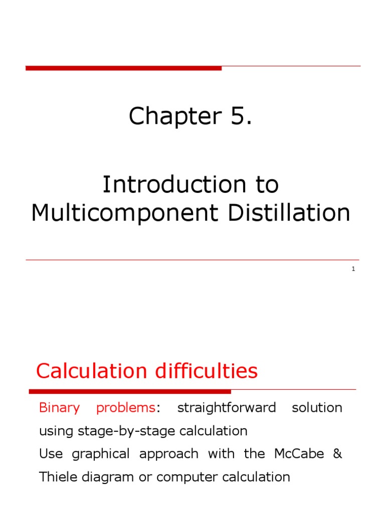 Introduction To Multicomponent Distillation | PDF | Distillation | Separation Processes