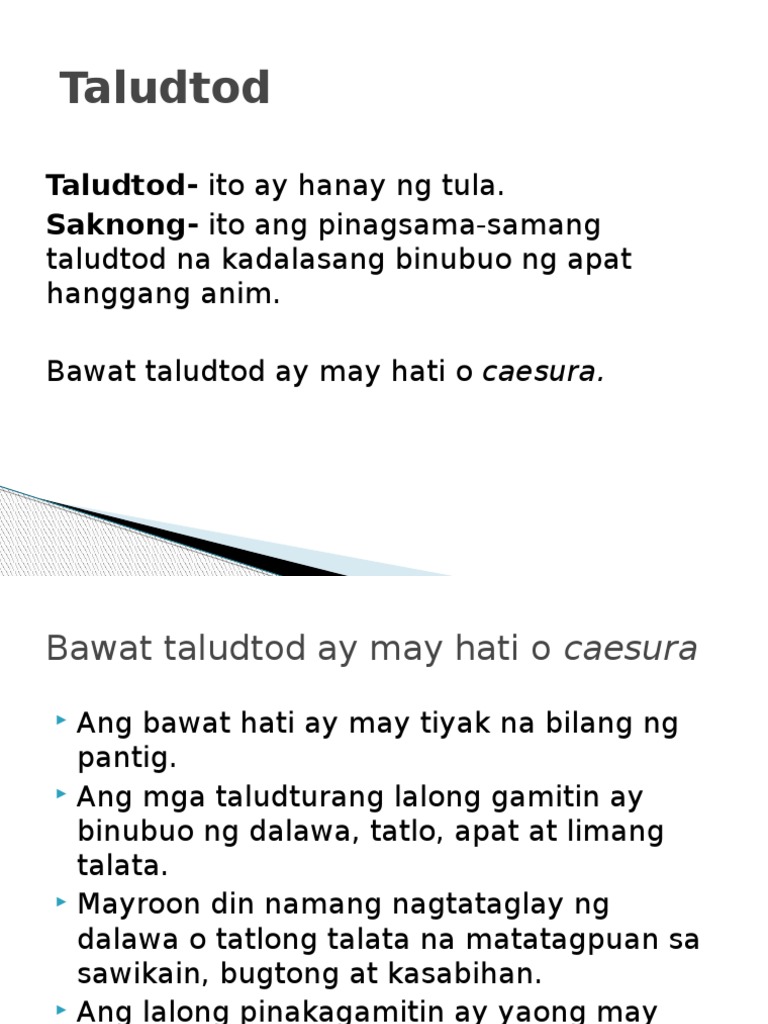 Ang Taludtod | PDF