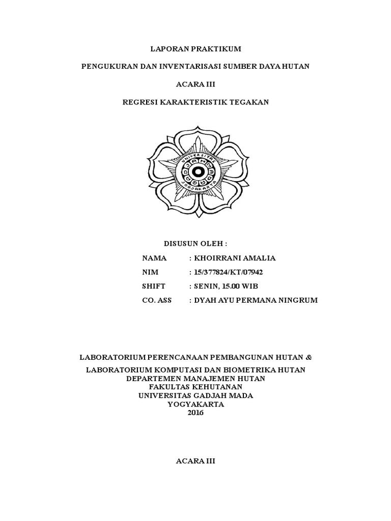 Regresi Karakteristik Tegakan Jati | PDF | Sains & Matematika