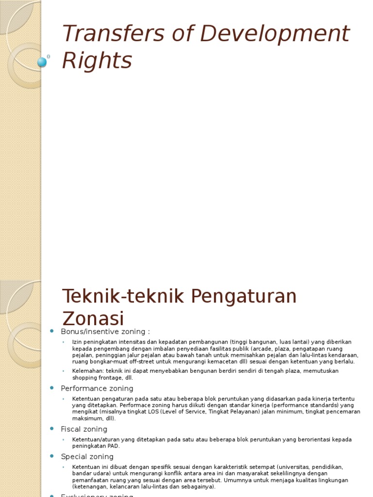 Transfers of Development Rights | PDF