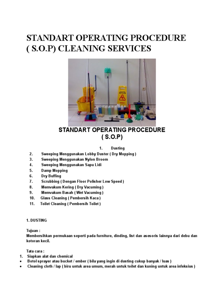 SOP Cleaning Service | PDF