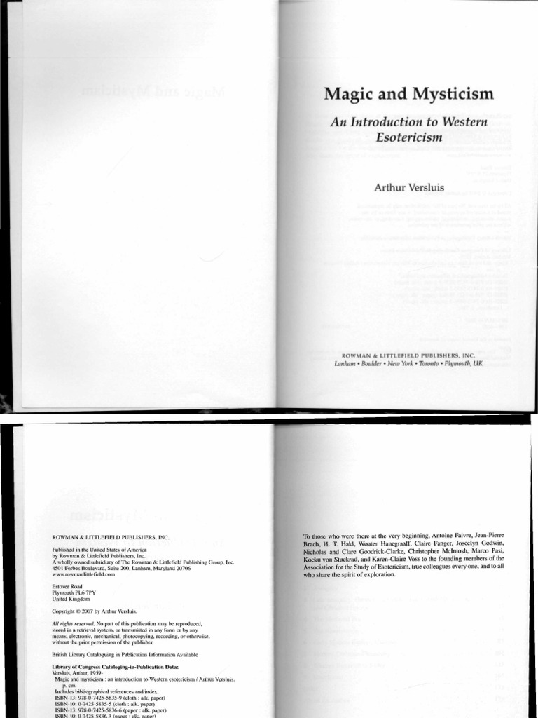 Arthur Versluis Magic and Mysticism I | PDF