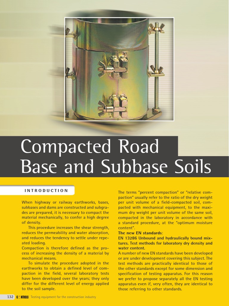 Compacted Road Base and Subbase Soils: Testing Equipment For The ...