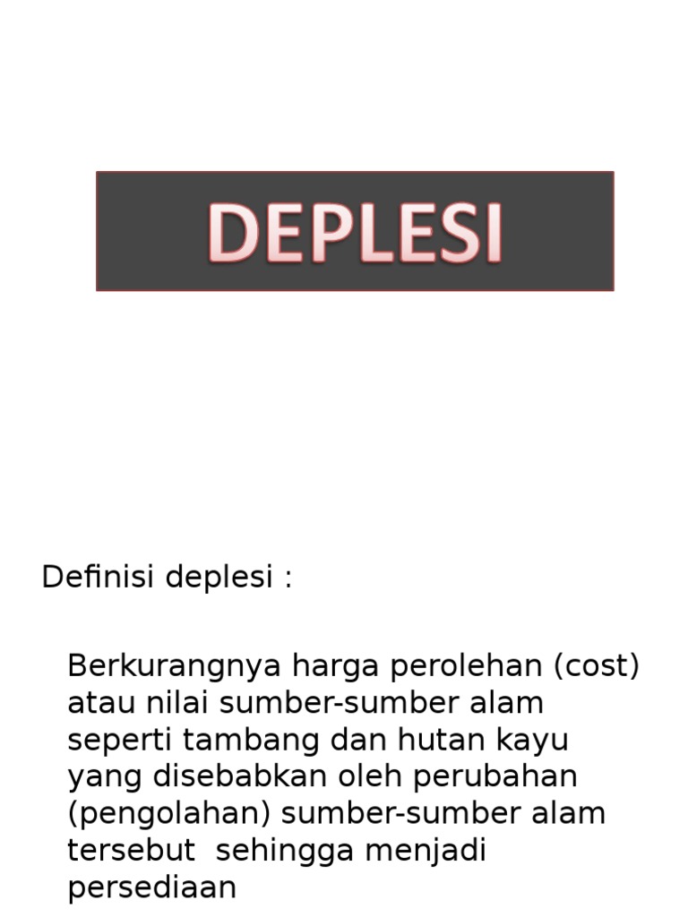 Deplesi vs Depresiasi | PDF | Teknologi & Rekayasa