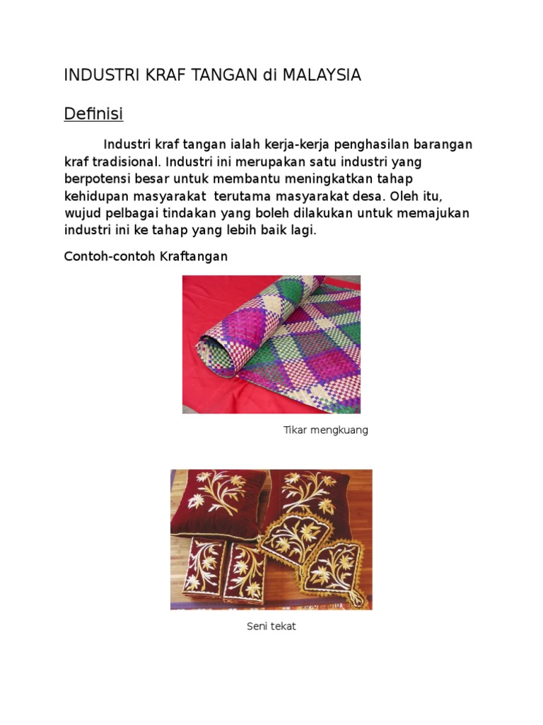 Industri Kraf Tangan Di Malaysia | PDF