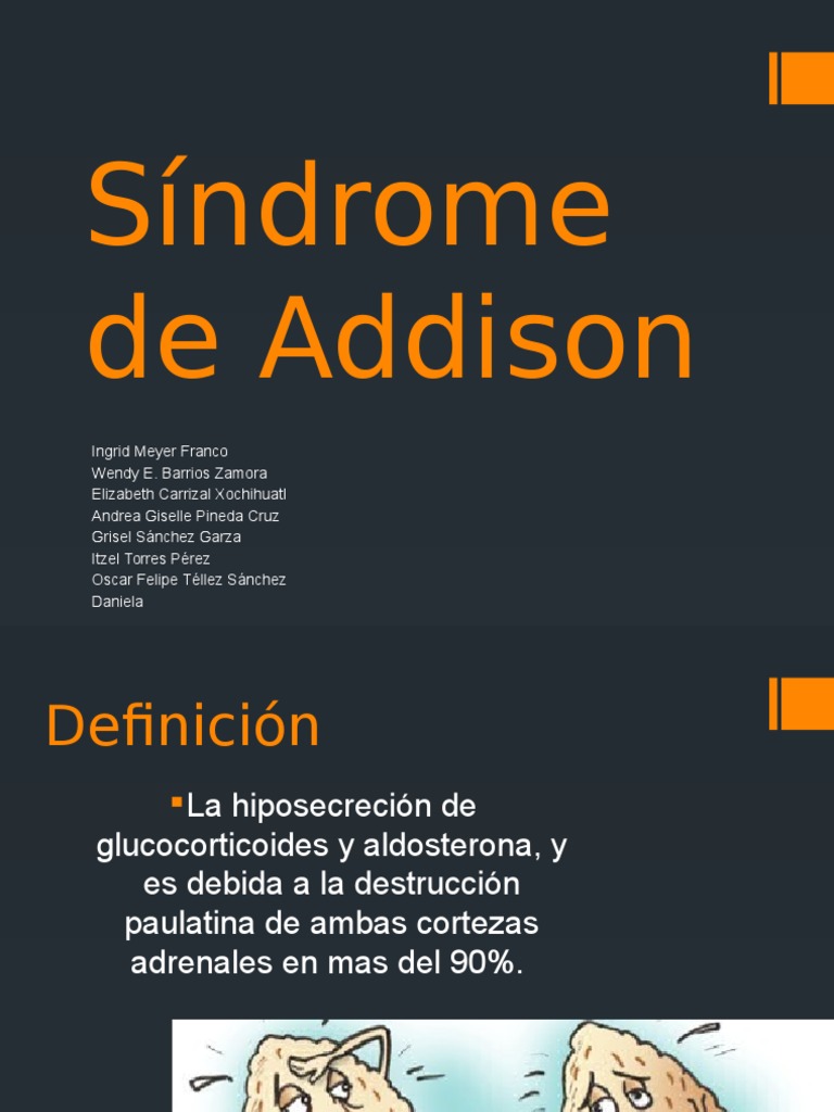 Síndrome de Addison: Definición, Etiología, Cuadro Clínico, Diagnóstico ...
