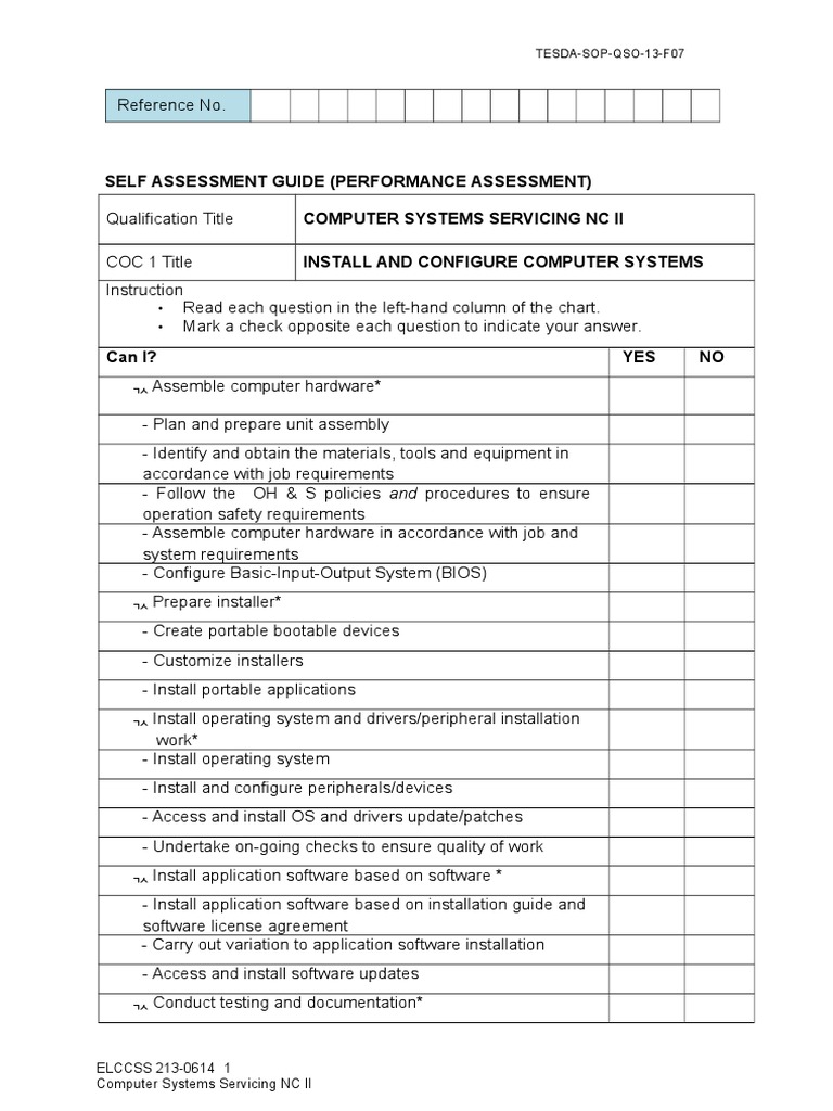 Computer Systems Servicing NC II Guide | PDF | Competence (Human ...