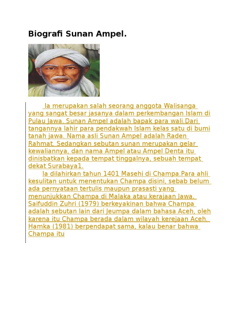 Biografi Sunan Ampel | PDF