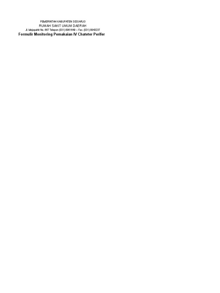 10.a Formulir Phlebitis | PDF