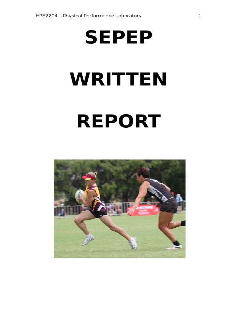 Sepep Written Report | PDF | Physical Education | Curriculum