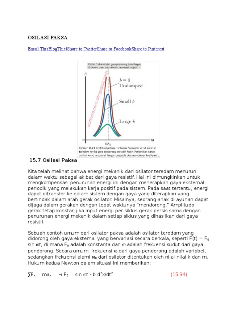 Memahami Osilasi Paksa dan Resonansi | PDF