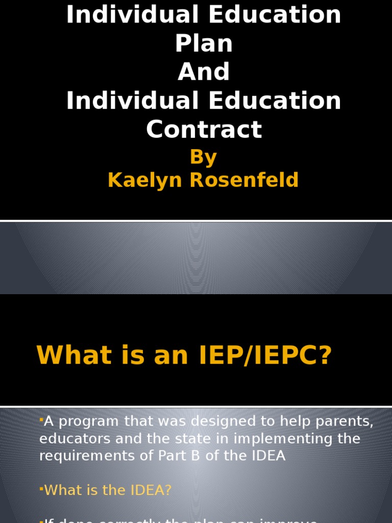 Iep Powerpoint | PDF | Individualized Education Program | Education Theory