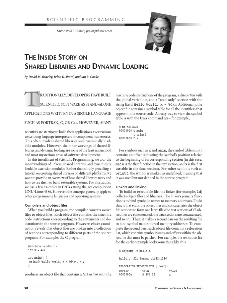 The Inside Story On Shared Libraries and Dynamic Loading PDF | Download Free PDF | Library ...