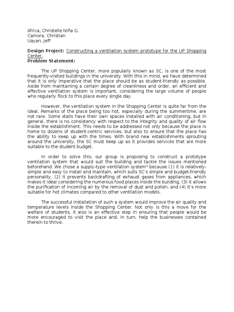 Sample Problem Statement | PDF