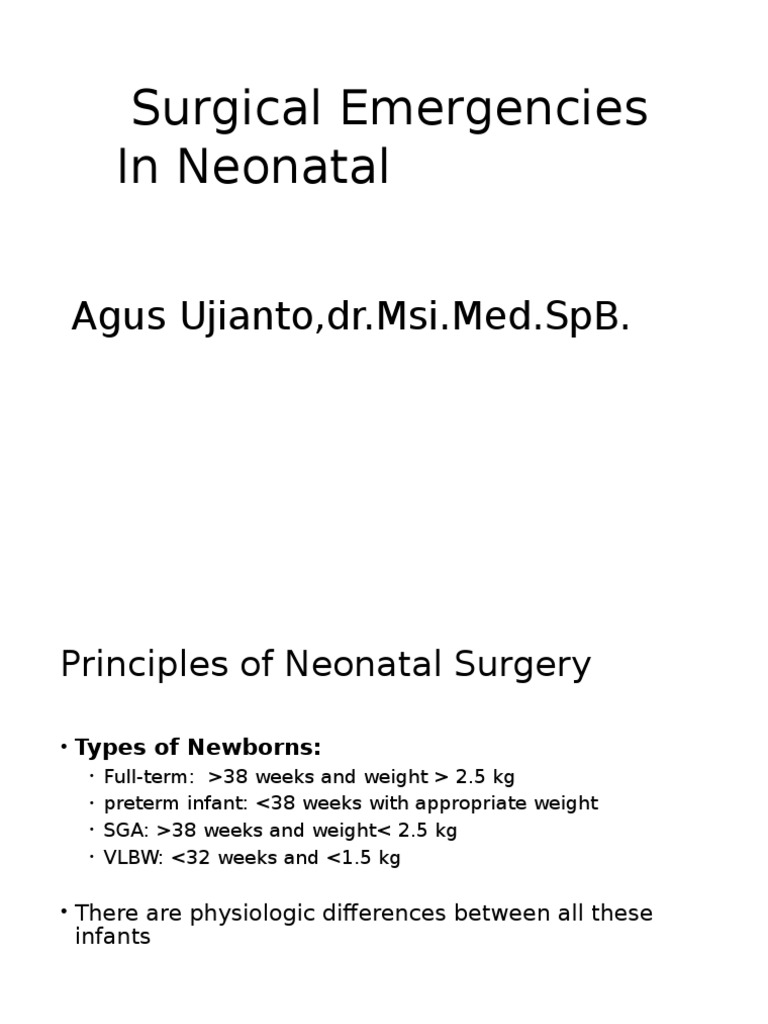 7-Neonatal Surgical Emergencies | PDF | Gastroenterology | Digestive Diseases