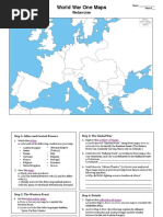 Central and Allied Powers of WW1: Interactive Map Worksheet | PDF