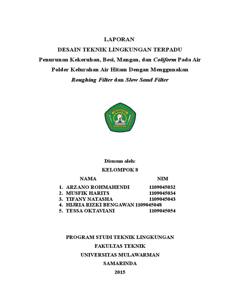 Mengurangi Kontaminan di Air Polder Air Hitam melalui Roughing Filter ...