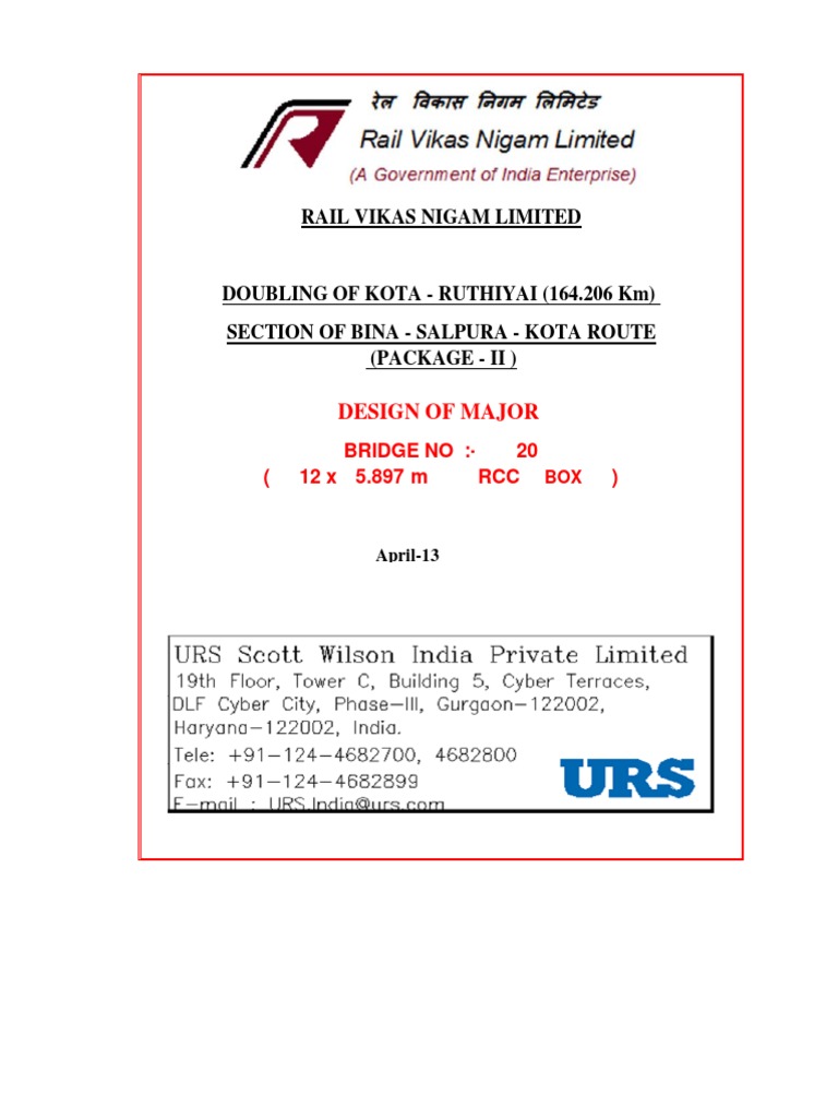 RCC BOX BRIDGE DESIGN | PDF