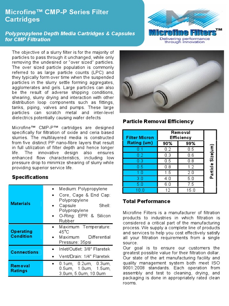 CMP P Brochure | PDF | Filtration | Business Process