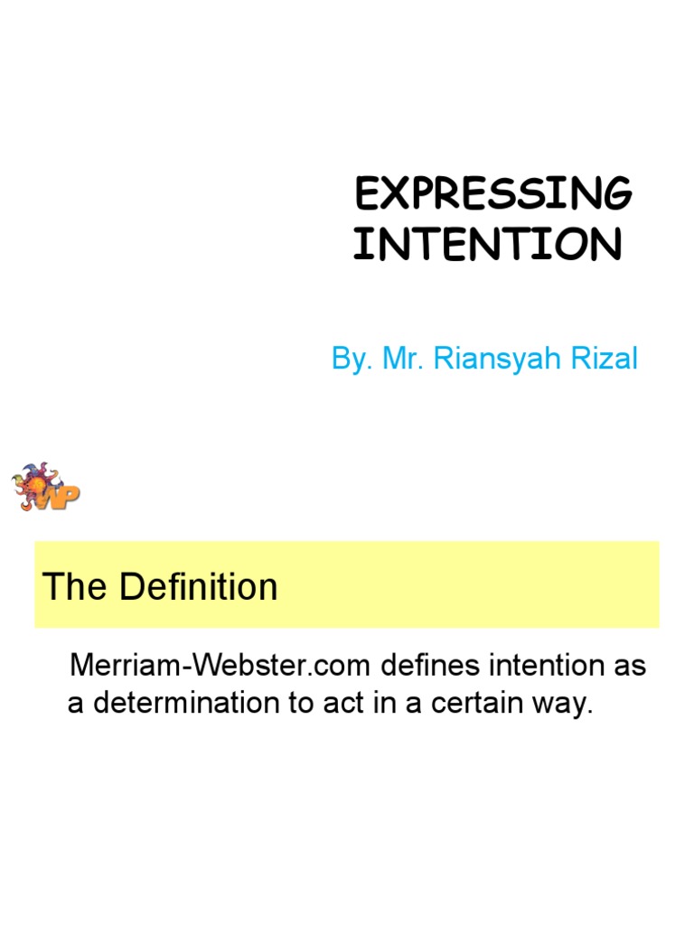 Expressing Intention | PDF