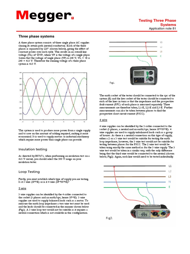 Testing Three Phase Systems | Download Free PDF | Ac Power Plugs And ...
