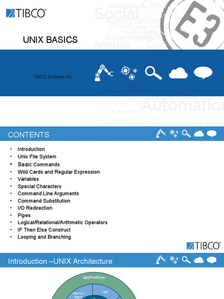 Unix Basics: TIBCO Software Inc | PDF | Command Line Interface | Unix